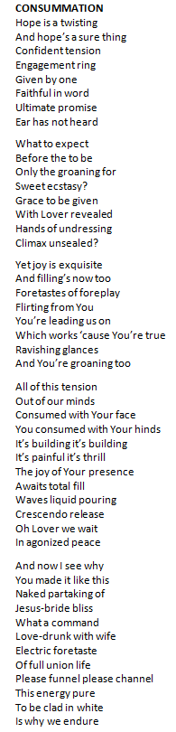 Consummation – John Schwartz Poetry